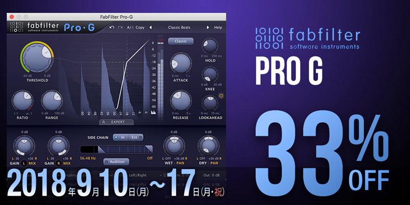 ディリゲント、期間限定「FabFilter Pro-G」33% OFFセール！｜TuneGate.me